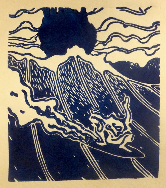 "Lightweight" - linocut print – Organic Devolution