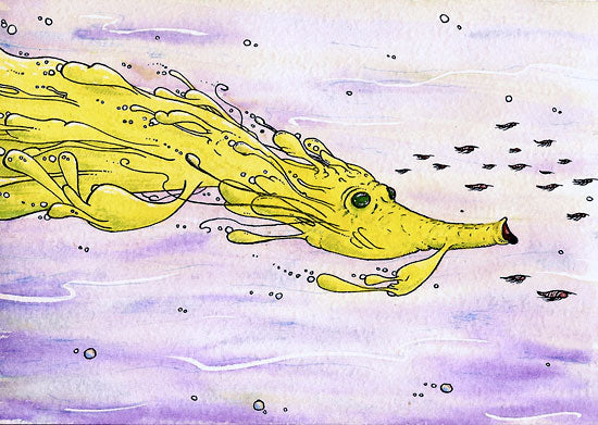 Creature feature - watercolour / pen & Ink – Organic Devolution